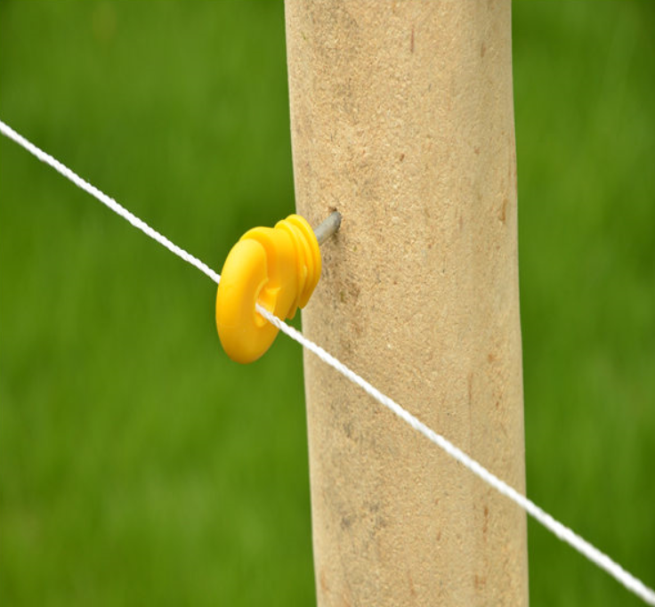 Steel Black Electric Fencing Wood Post Insulator Screw In Ring ...