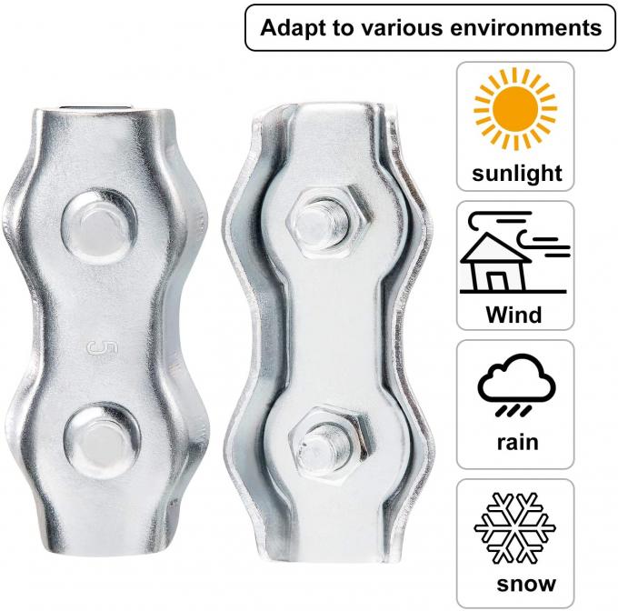 Electric Fencing Wire Rope Connectors Arrow Clamp Clips Galvanized 10mm