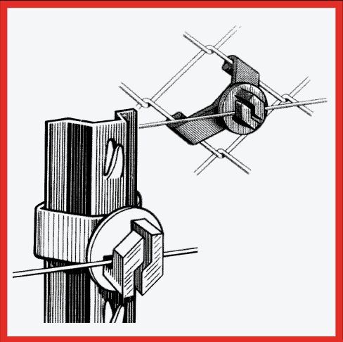 Steel Post Hdpe Chain Link Electric Fence Insulators With Weight 19g